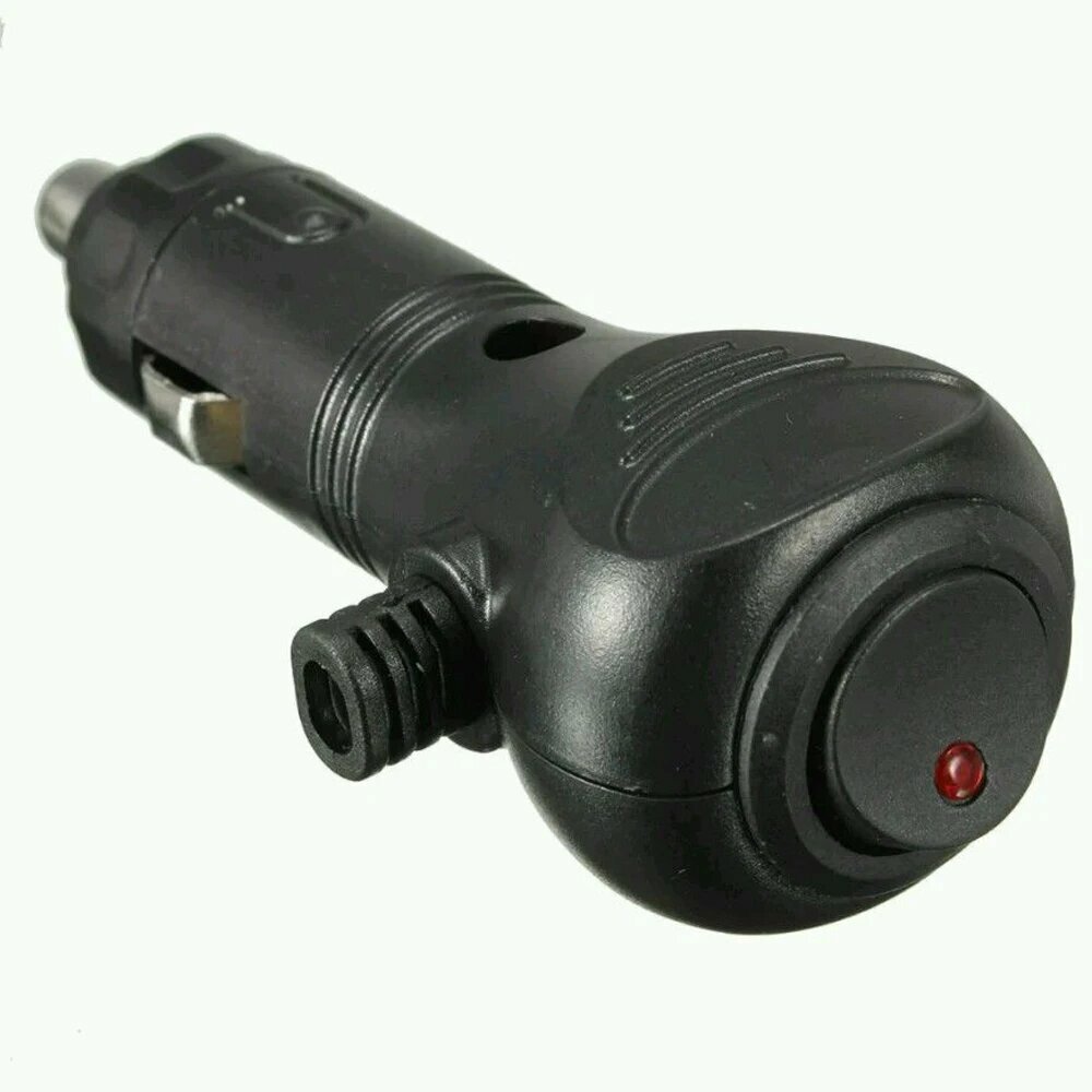 1 шт, розетка для автомобильного прикуривателя, 12 В, разъем для зарядного устройства, светодиодный переключатель включения-выключения, автомобильные аксессуары, универсальные