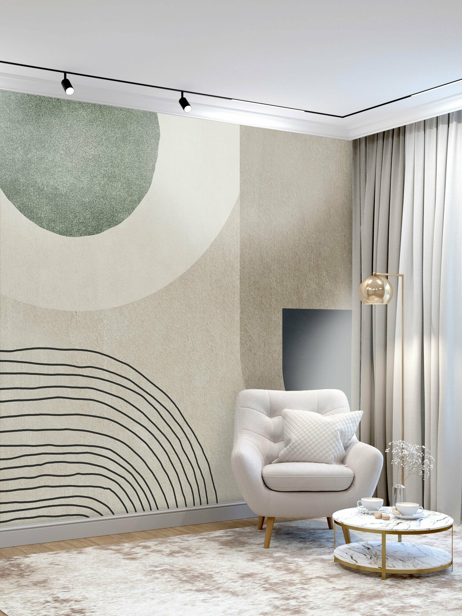 Фотообои, обои Абстракция модерн на стену, в зал, гостиную, спальню, на кухню, 300 см x 270 см