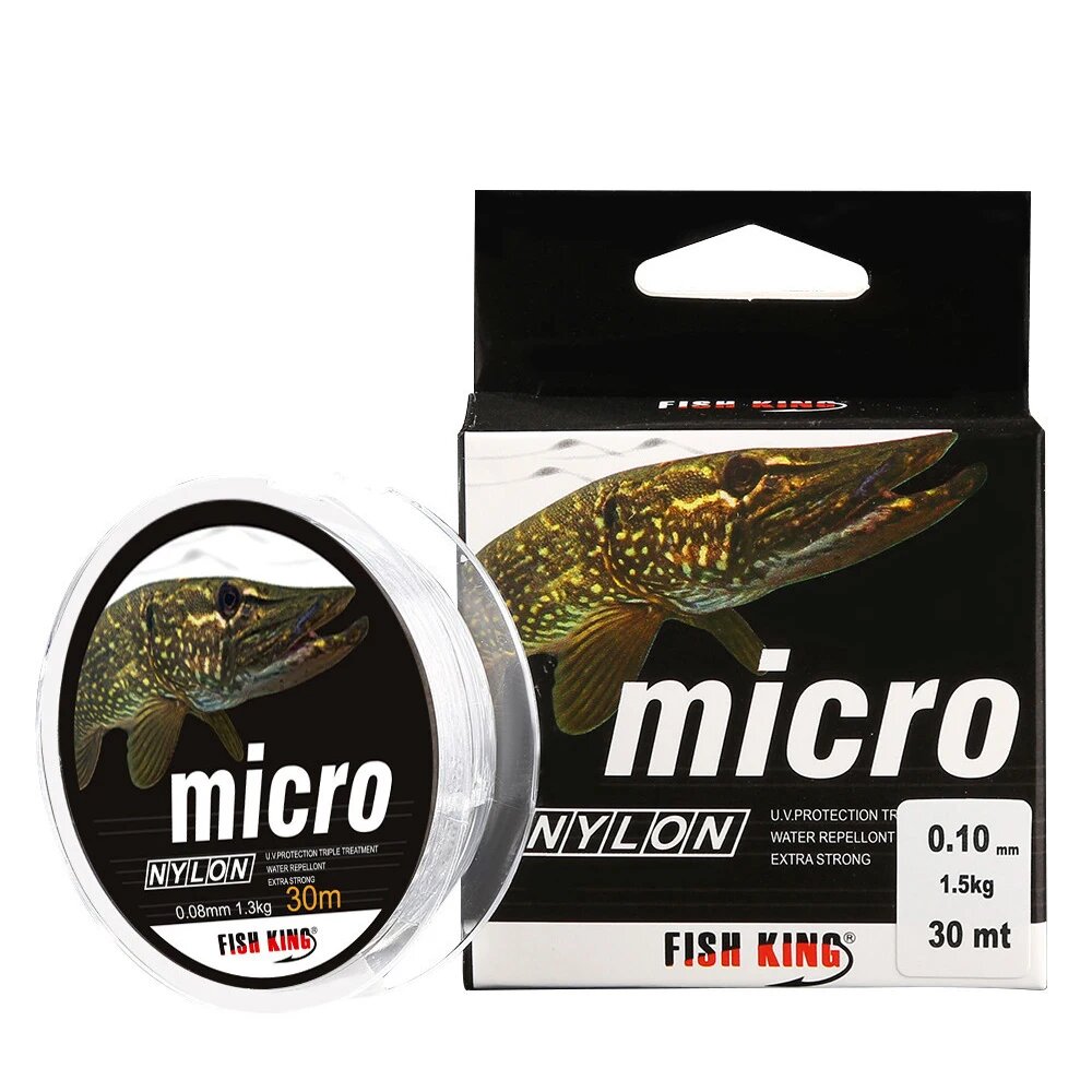 FTK зимняя нейлоновая леска для зимней рыбалки 30м MICRO 0,08-0,25 мм 0.20mm-10LB