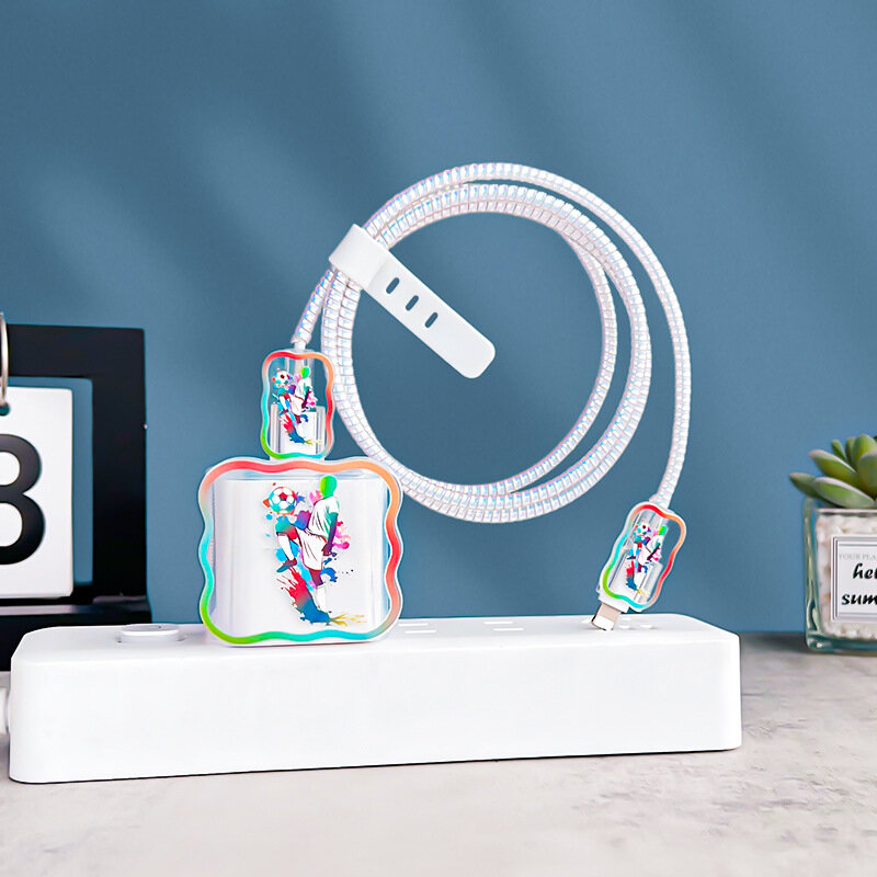 Защитный чехол для зарядного устройства, с футбольным мячом, для Apple, 20 Вт