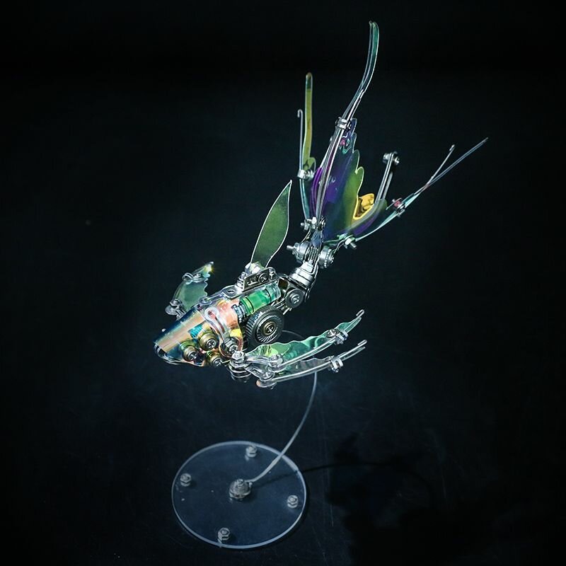 Металлическая сборная модель, летучая рыба с крыльями бабочки, сложность начального уровня