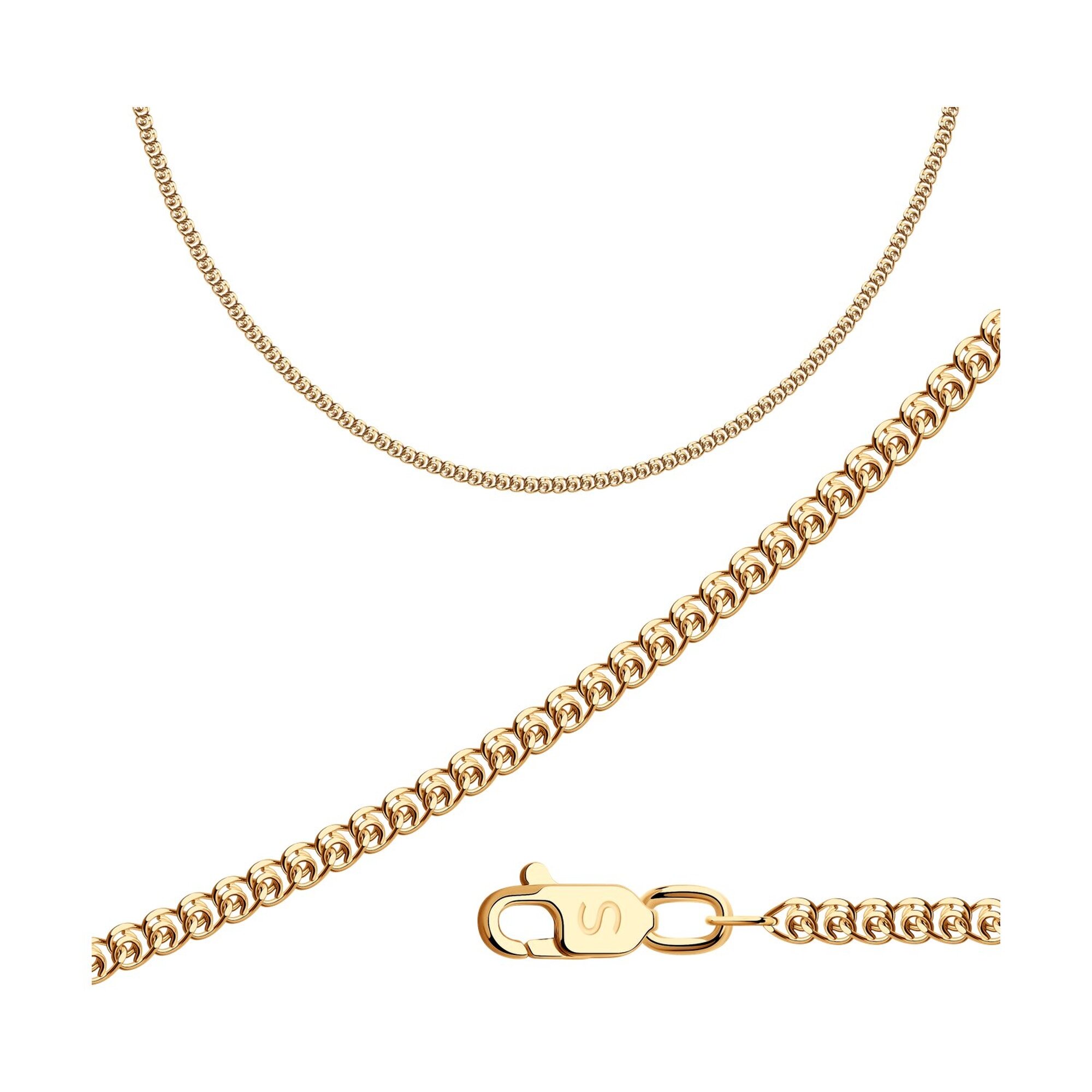 Цепь красное золото, 585 проба