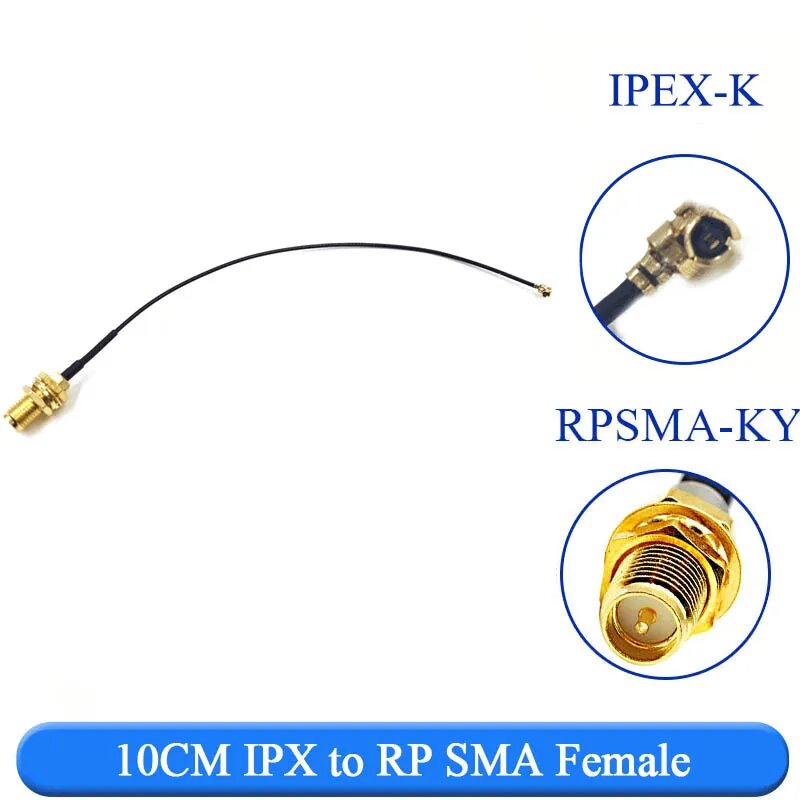 Javino 2.4Ghz 3dbi WIFI Антенна SMA 10 Pcs, IPX To RP-SMA-K