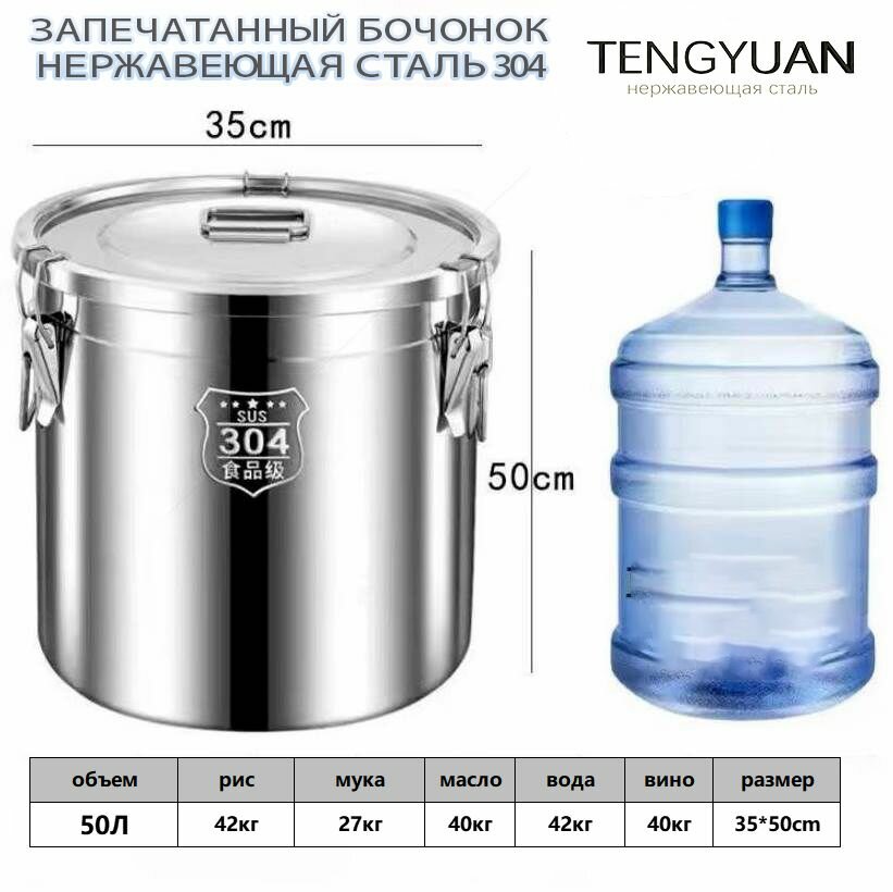 Бидон, Нержавеющая сталь, 50 л