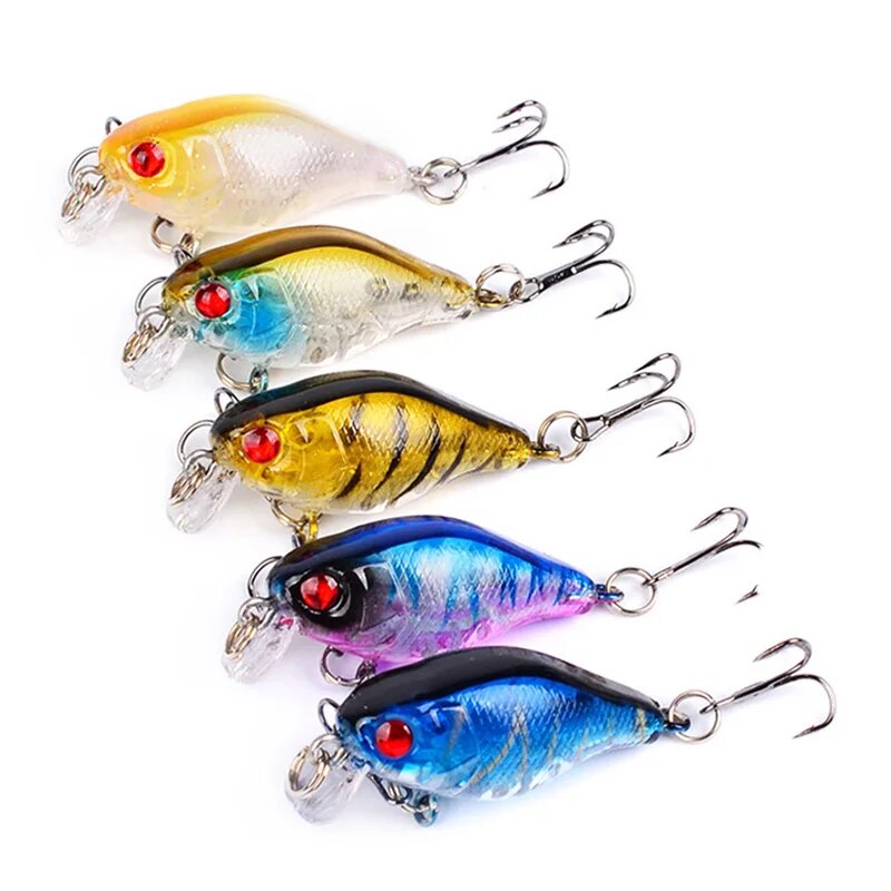 Набор приманок Proleurre, 5 шт, плавающие воблеры, 4,5 см