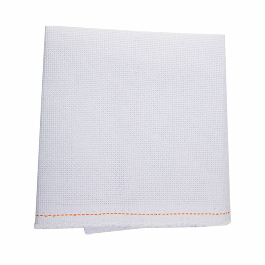 Ткань с ручной вышивкой-ткань для вышивания крестиком белого цвета 50х50см