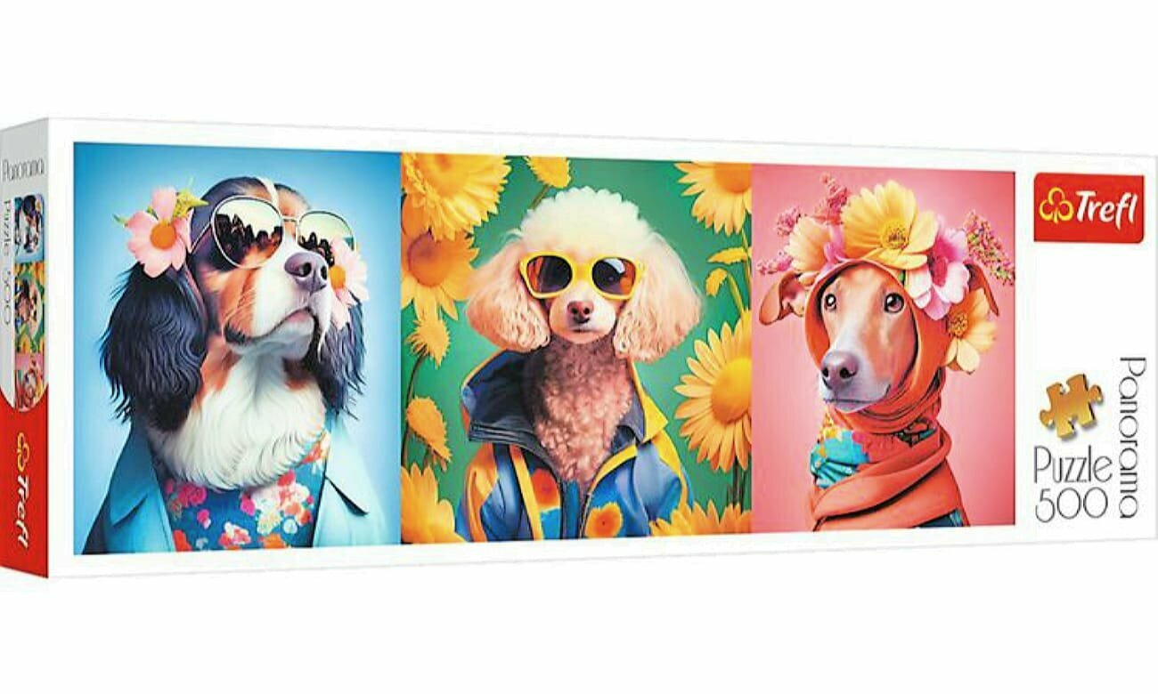 Пазлы 500 деталей. Показ мод-издание для собак (панорама) 29517, (KZWP Trefl-Krakow)