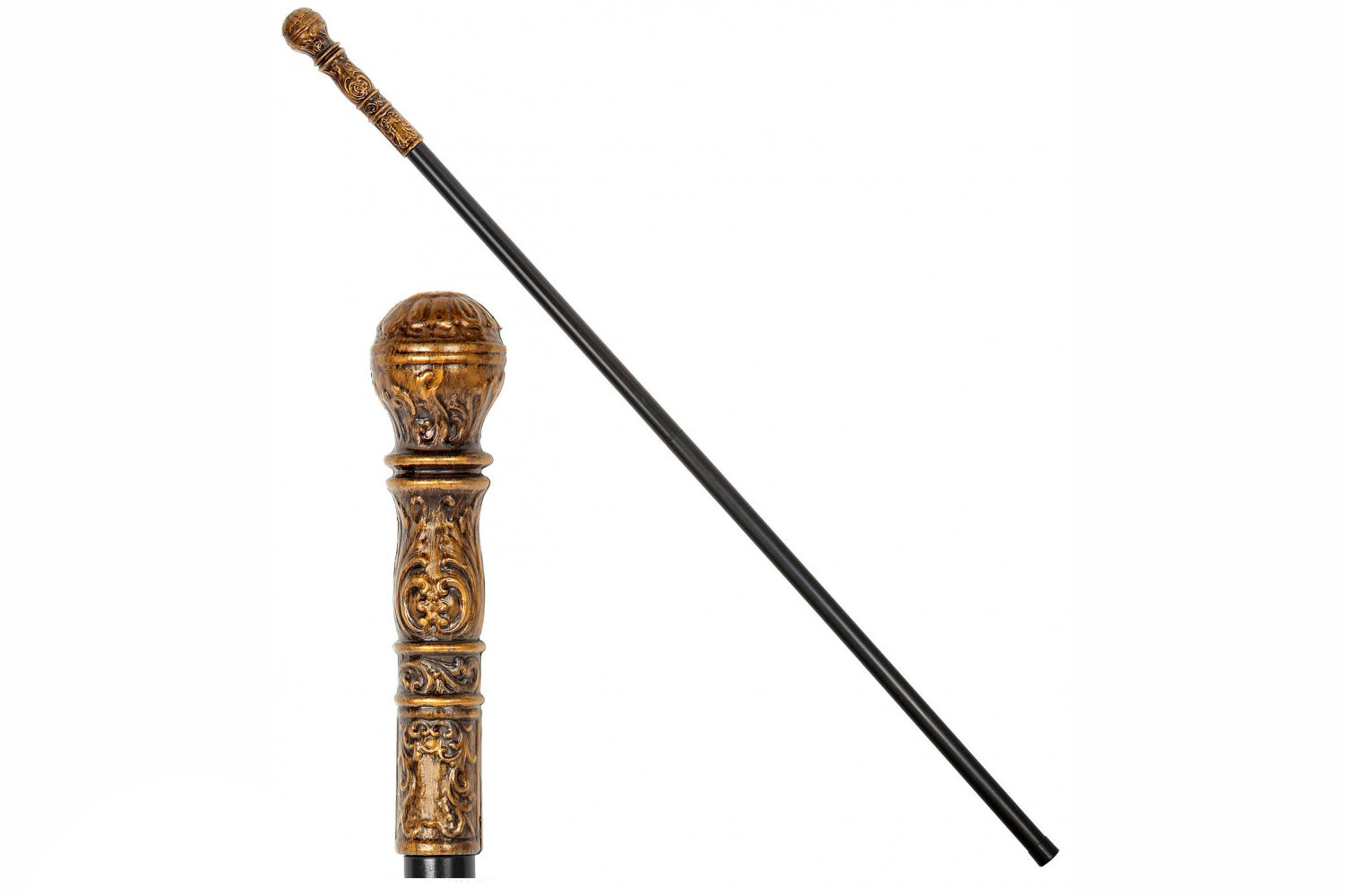 Трость складная бронзовая 07600, черная пластиковая, длина 100 см