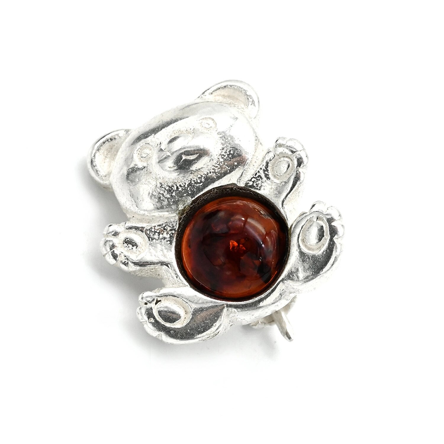 Брошь, янтарь