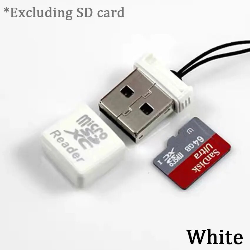 Кардридер JCD USB 2.0 Mini SD/SDXC White