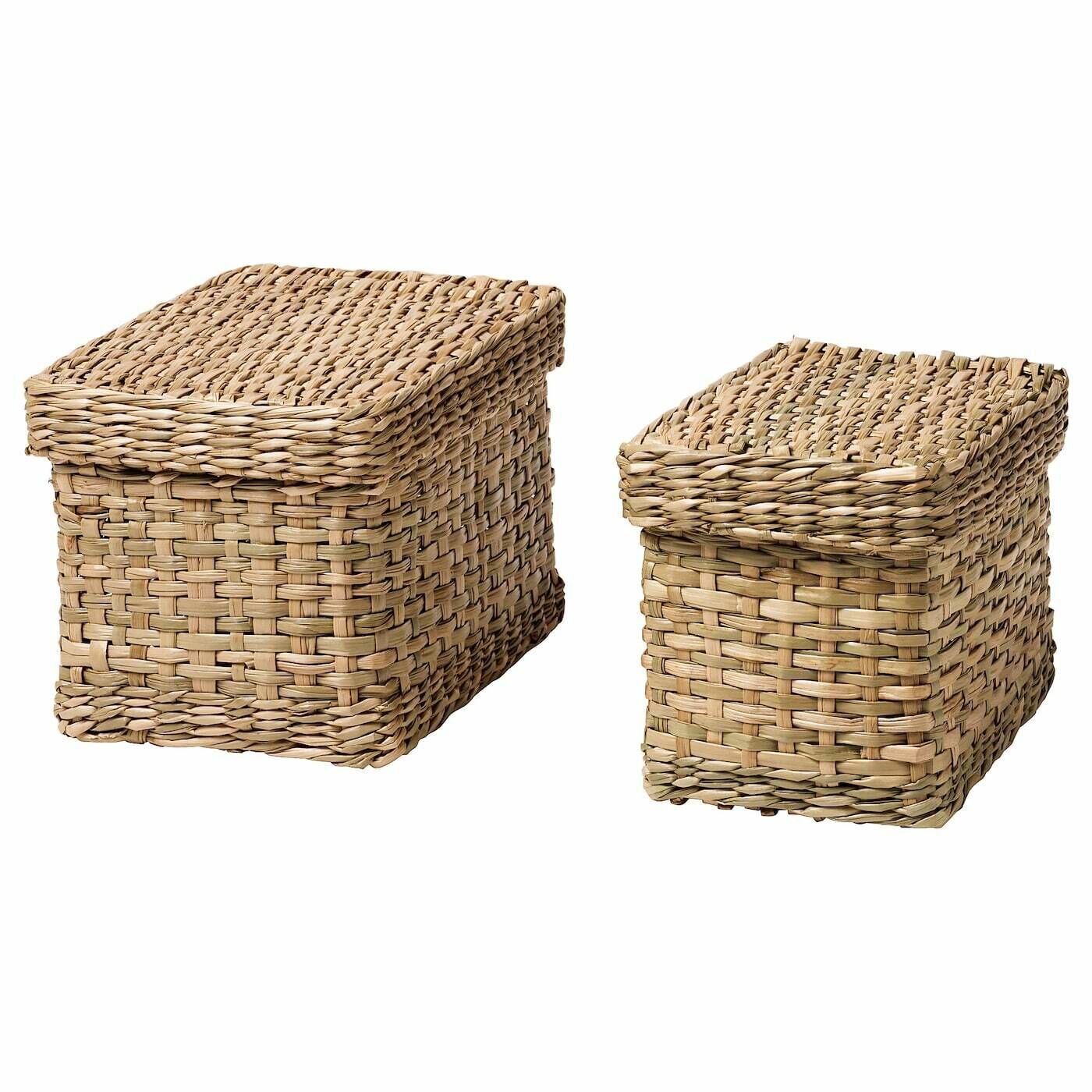 Коробка с крышкой 2 шт, морская трава LURPASSA IKEA 504.809.12