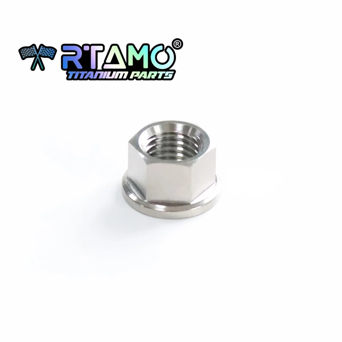 RTAMO Титановая фланцевая гайка M5 M6 M8 M10 M12 M14 (1 шт.) M8X1.25Pitch, Silver (1PC)