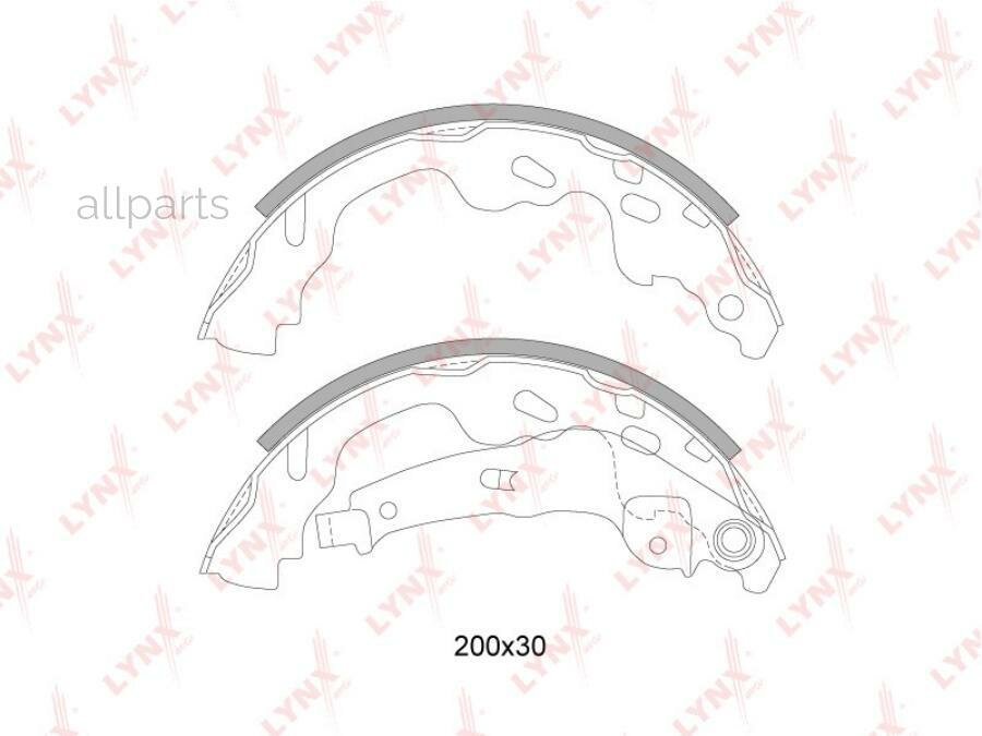 LYNXAUTO BS7526 Колодки тормозные барабанные | зад |