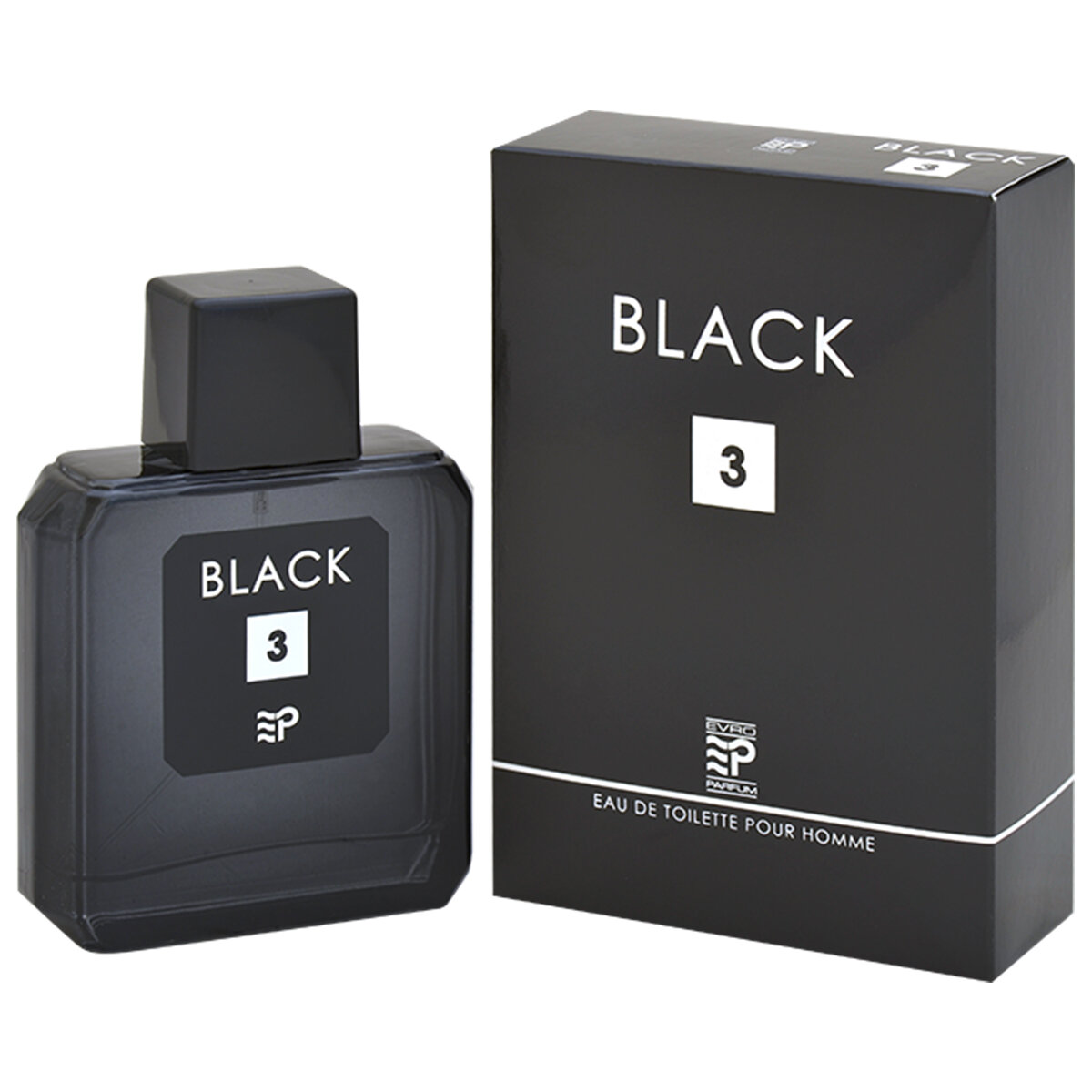 Туалетная вода EVRO PARFUM мужская, фужерная Black 3 100мл