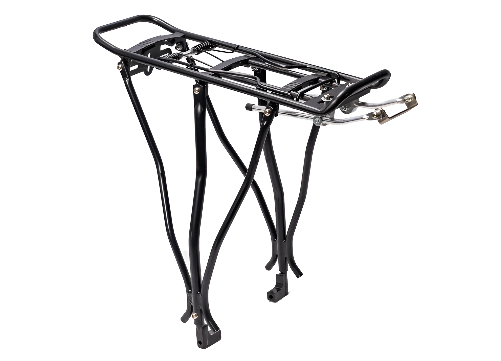 Багажник велосипедный, алюминиевый, под дисковый тормоз, черный