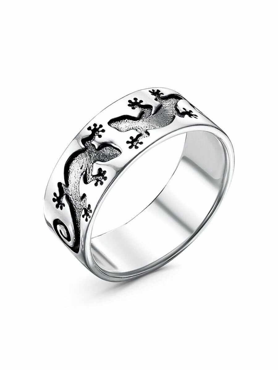 Кольцо тонкое, серебро, 925 проба, оксидирование