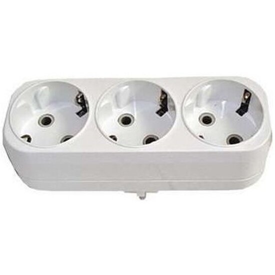 Разветвитель Universal 3-м с заземл. 16А плоский, А303