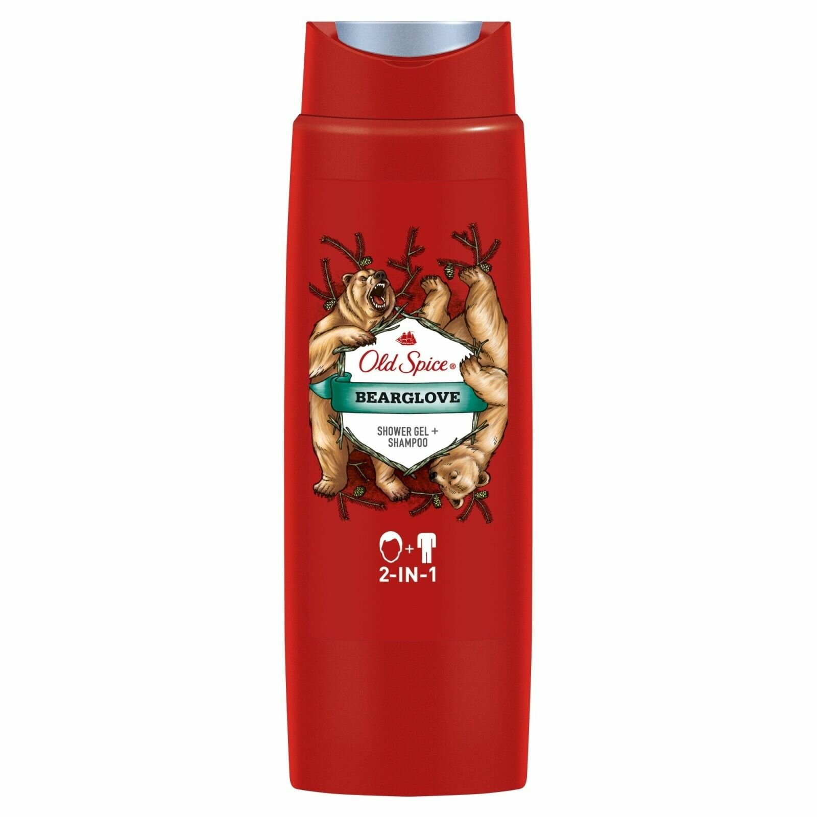 Гель для душа и шампунь Old Spice 2 в 1, Bearglove, 250 мл