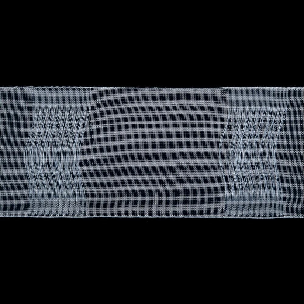 Тесьма шторная айрис для карниза-трубы "Имитация люверсов" 100 мм 50 м, прозрачный, 50 шт (C95M)