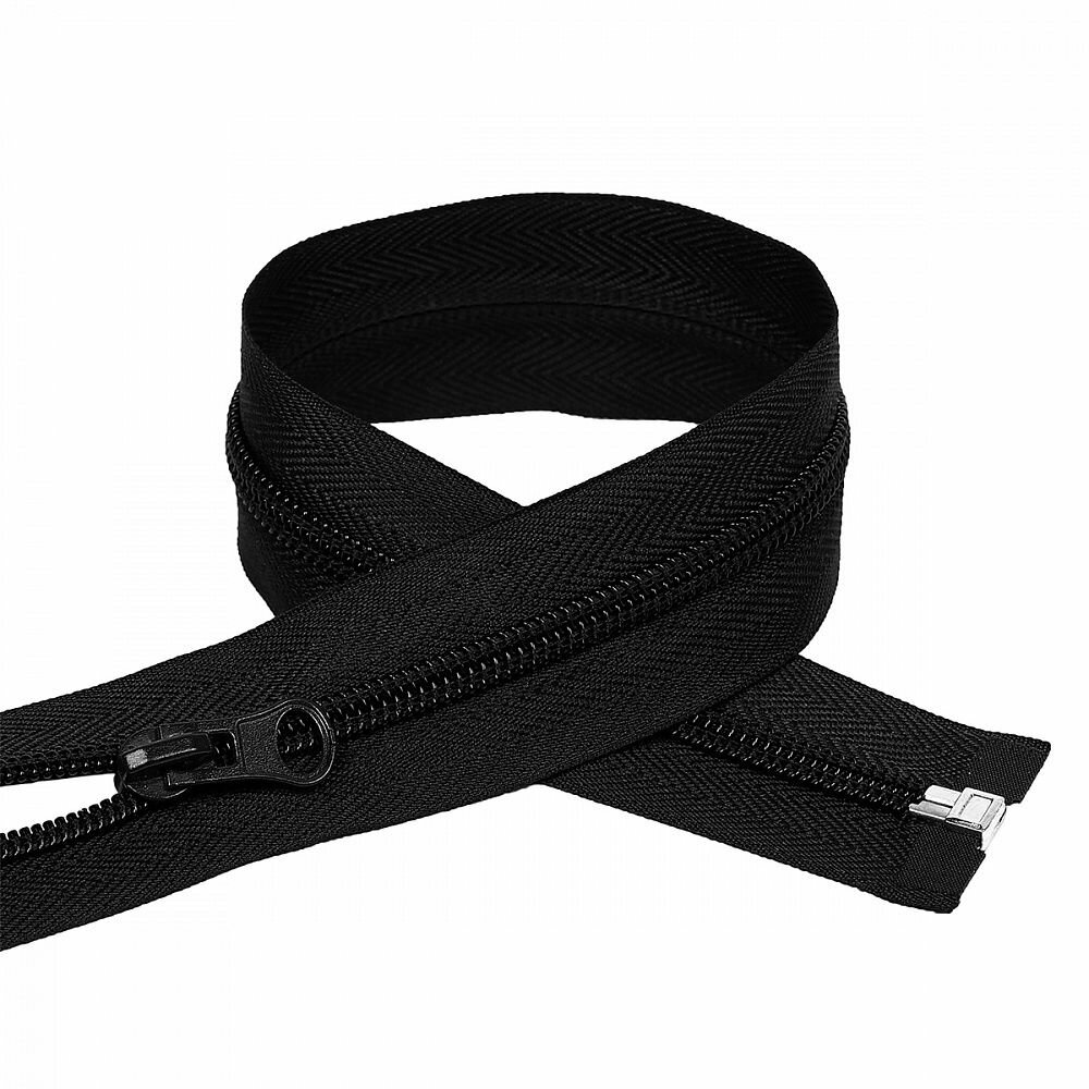 Молния MaxZipper пластиковая спираль №5-N 40 см цвет F322 черный, 10 шт
