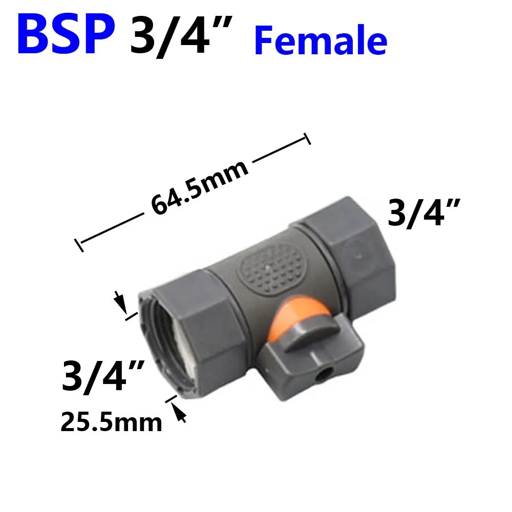 Быстрый соединитель шланга 3/4" BSP Female, серый