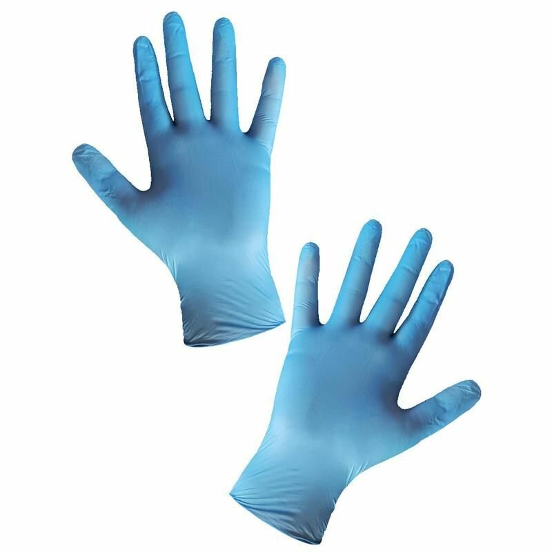 Перчатки нитриловые профитрейд голубые, L, 100 шт, неопрудренные