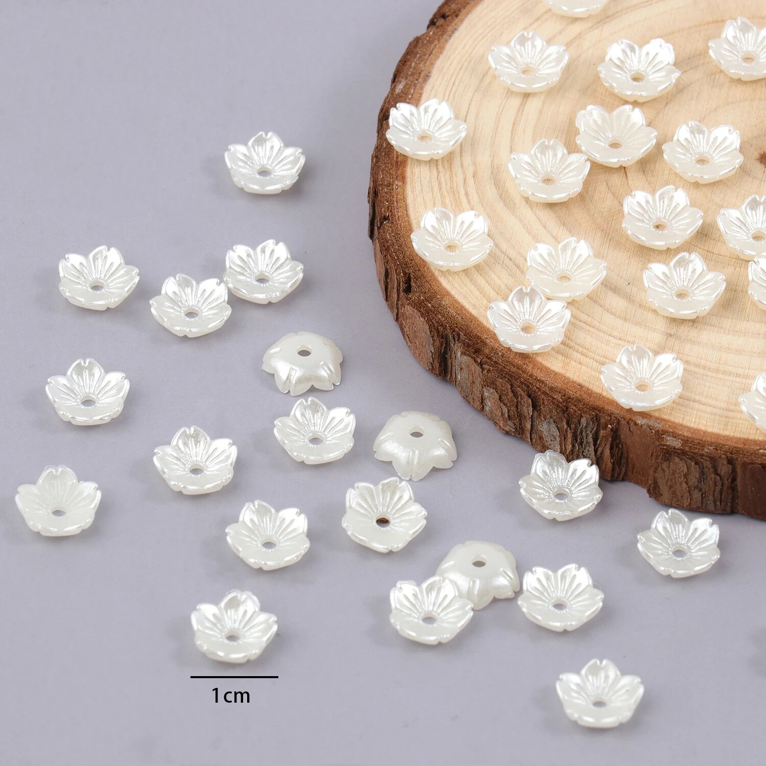 Бусины-разделители xilitata белые 50 шт Белый, S 10-five-petale3