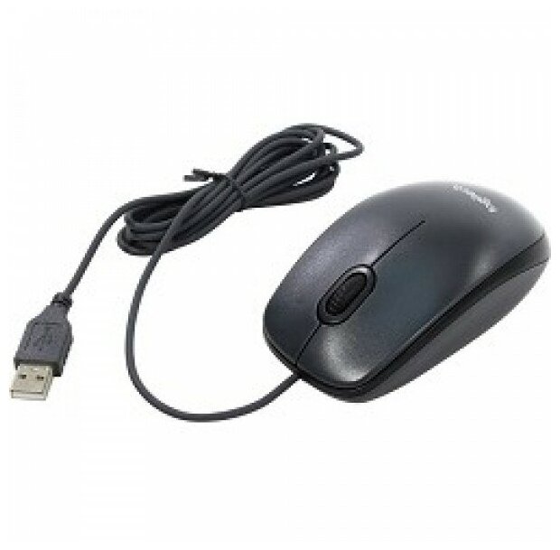 Мышь проводная Logitech M100, 1000dpi, оптическая светодиодная, USB, черный (910-006652)