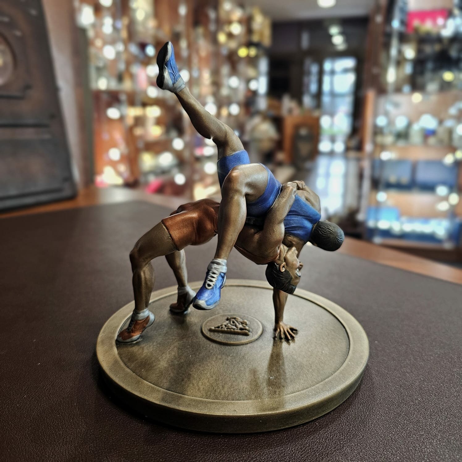 Композиция Борцы-падение, 16см , Цветные ПС