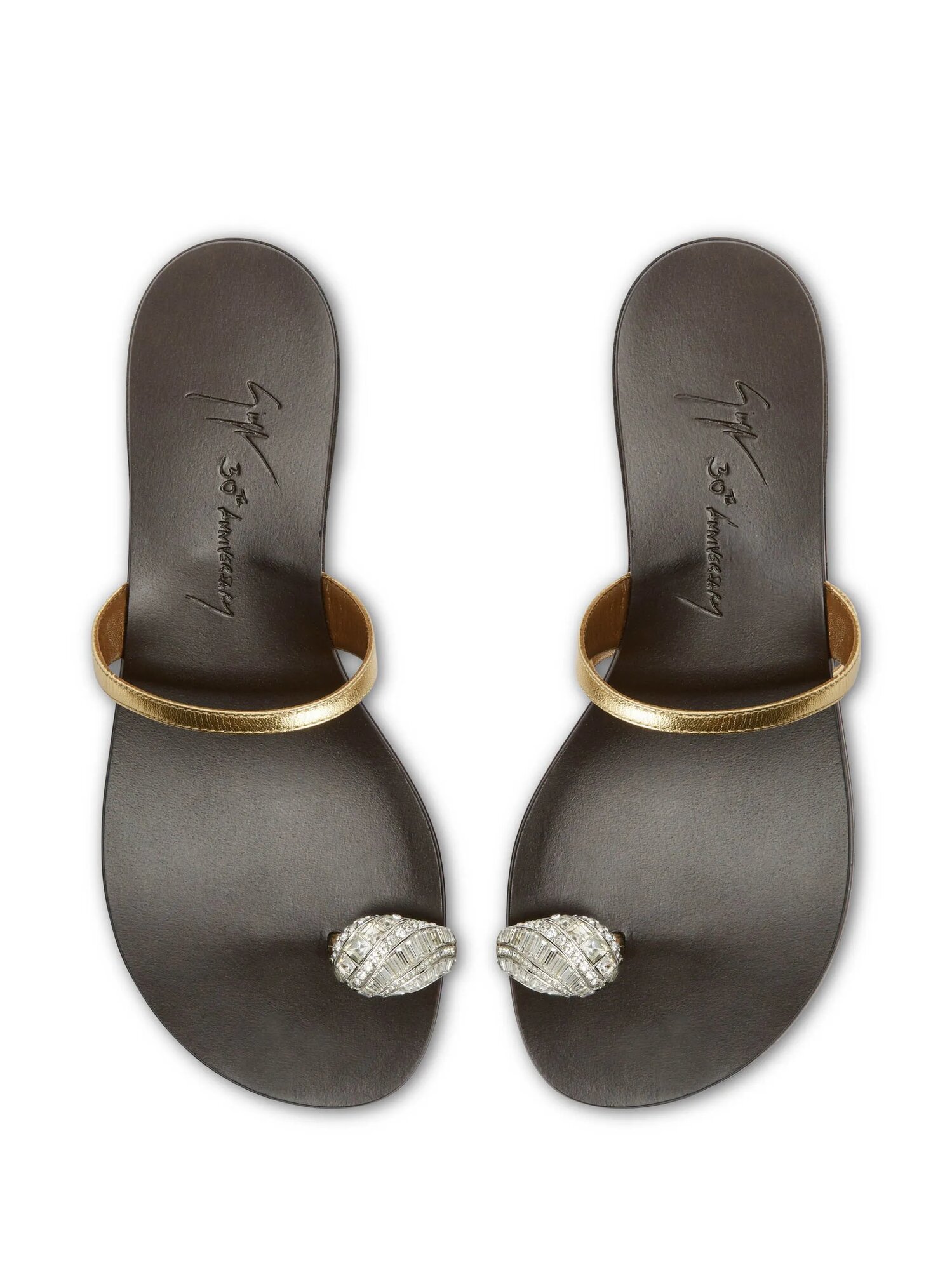 Босоножки Giuseppe Zanotti Icon Ring, размер 36 EU, золотистый — фото 1