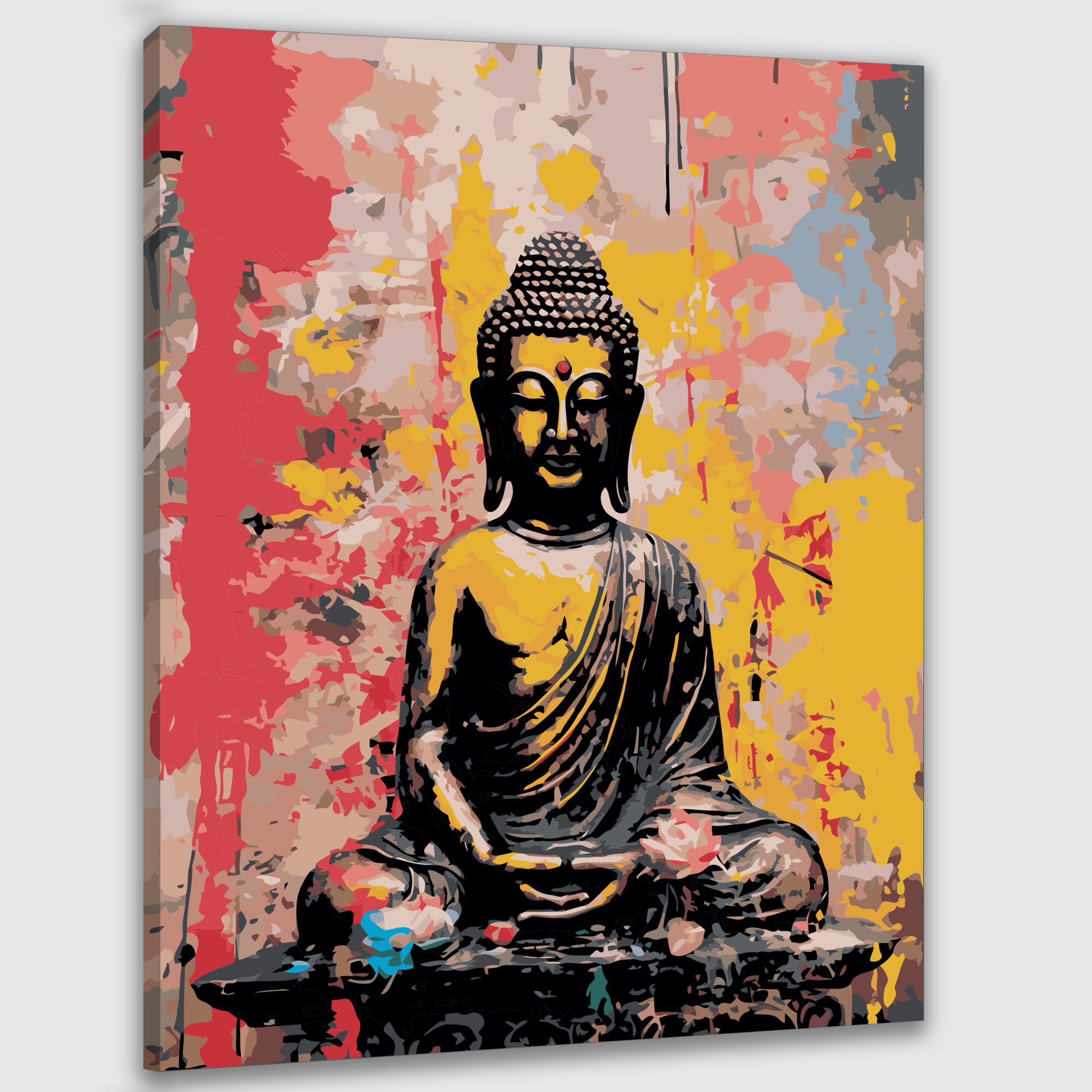 Картина по номерам 40x50 см, Будда, смешанная техника, скульптура, живопись, традиционные техники, современные техники