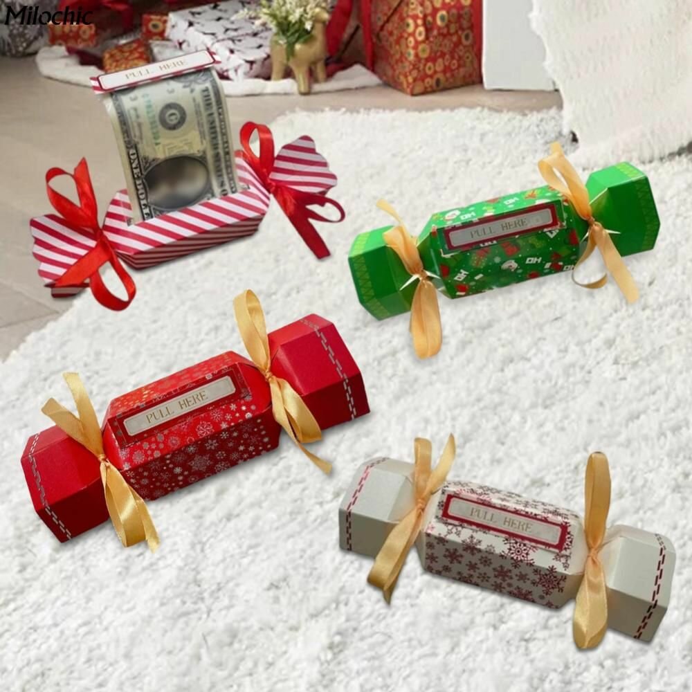 Рождественский сюрприз для денег, сумка для подарков, вечеринка, денежный ящик для наличных (4 цвета)