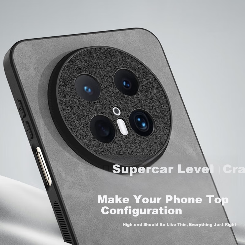 HotFire Huawei Mate70Pro Phone Case, Huawei Mate70Pro Protective Cover, Upgraded Skin-like Sheepskin Matte Lens Full Coverage Simple Style - Midnight Black