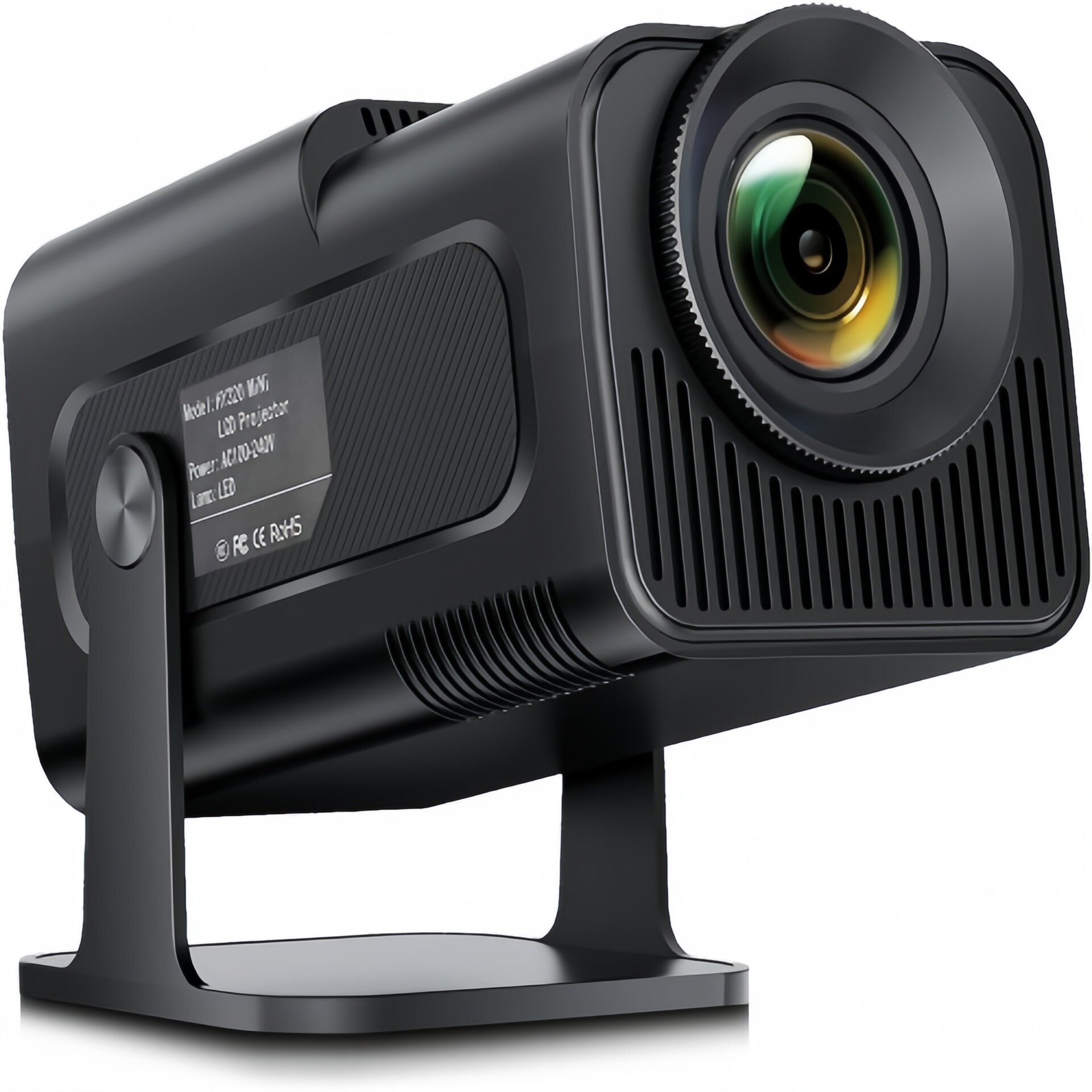 Проектор VYECO "Mini", 60Вт, 4000лм, Full HD, черный матовый