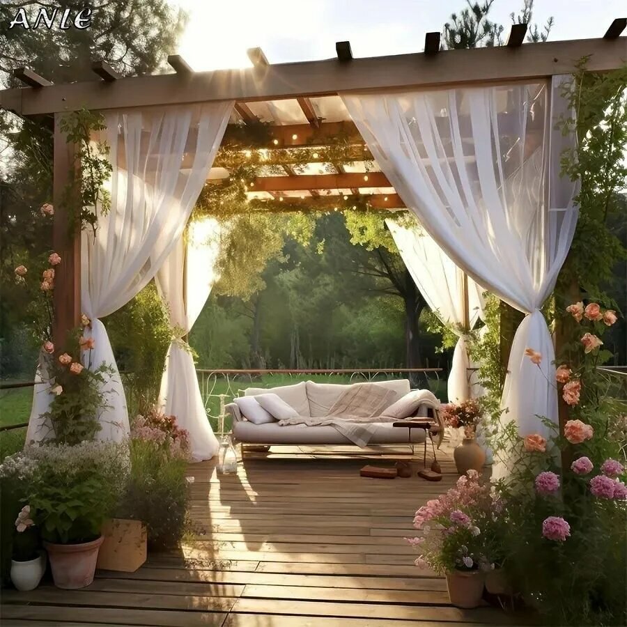 Москитная сетка для садовых качелей, 240х600 см, белая