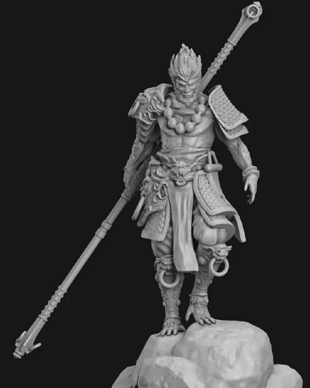 Коллекционная фигурка Черный Миф Black Myth Wukong 15см Не Окрашена