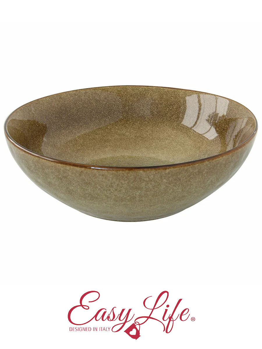 Салатник Easy Life Genesis terra 26 см, керамика, бежевый, для ПММ