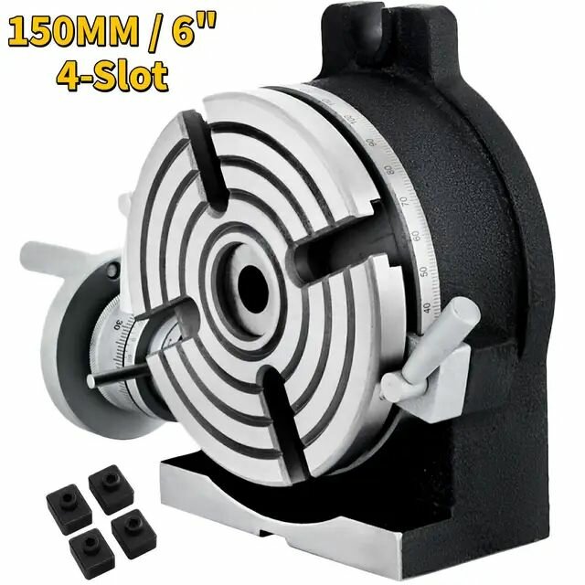 Поворотный стол HT200, для фрезерного станка, 150мм, точность 0.04