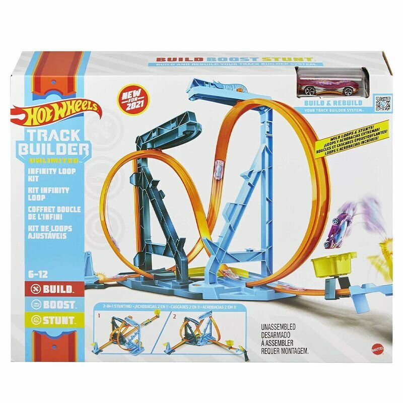 Mattel Hot Wheels Track Builder Action Infinity Loop Kit / Автомобильный Комплект Для Трека С Бесконечной Петлей