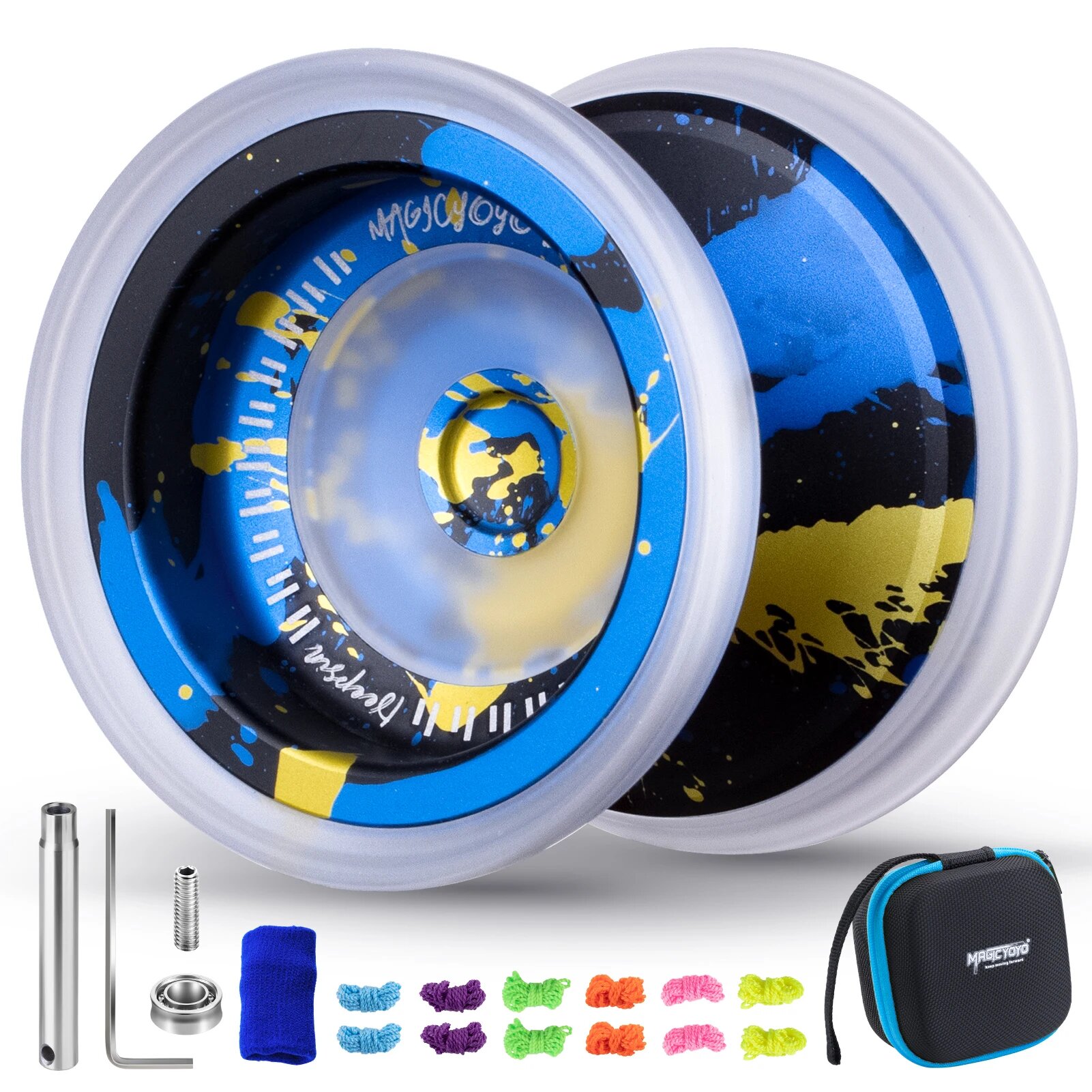 MAGICYOYO V13 DEEPSPIN биметаллическое йо-йо Синий, Black Blue Yellow