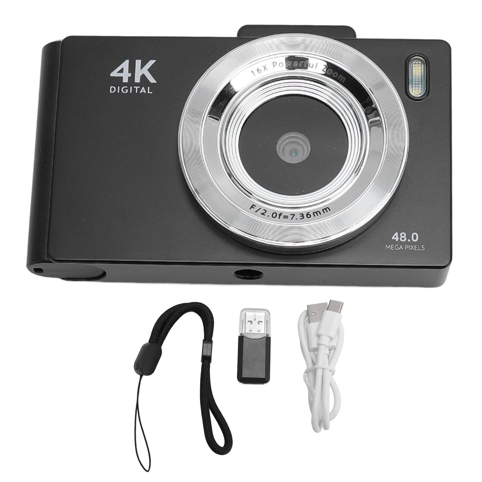 Цифровая камера 4K HD Видео 48MP Photo AutoFocus Student Camera для ежедневной фотографии записи 32 г карты памяти