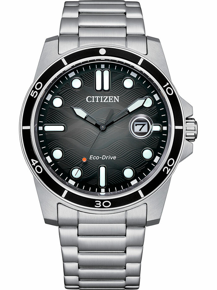 Наручные часы CITIZEN Eco-Drive, серебряный, черный — фото 1