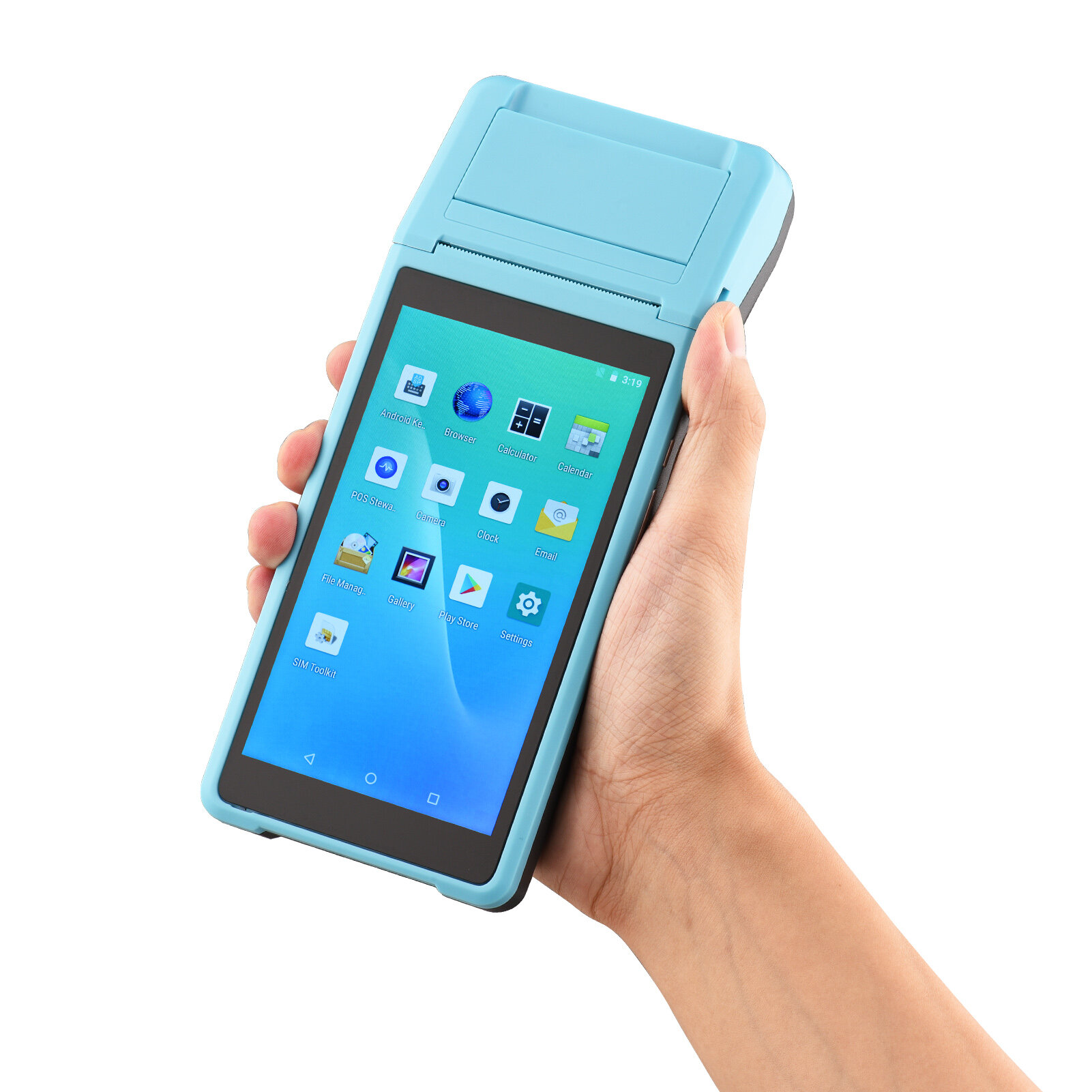 Универсальный портативный КПК-принтер Интеллектуальный POS-терминал Беспроводные портативные принтеры Интеллектуальный платежный терминал Функция связи BT/Wi-Fi/USB OTG/3G