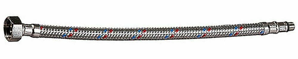 Гибкая подводка ЗУБР 1/2", 1.2 м, гайка-штуцер, укороченный штуцер, для смесителей 51002-120