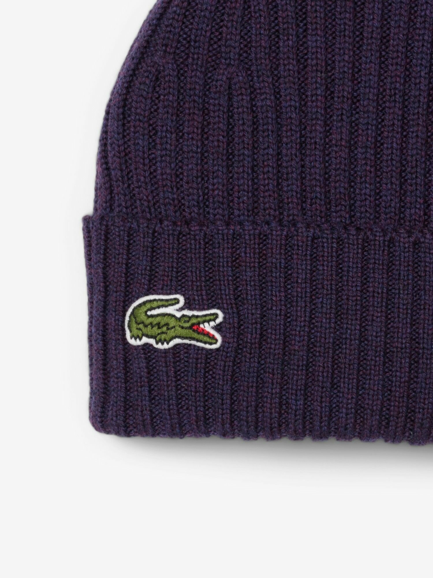 Шапка-бини LACOSTE Осень-зима 2025 для мужчин и женщин, размер TTU, фиолетовый — фото 1