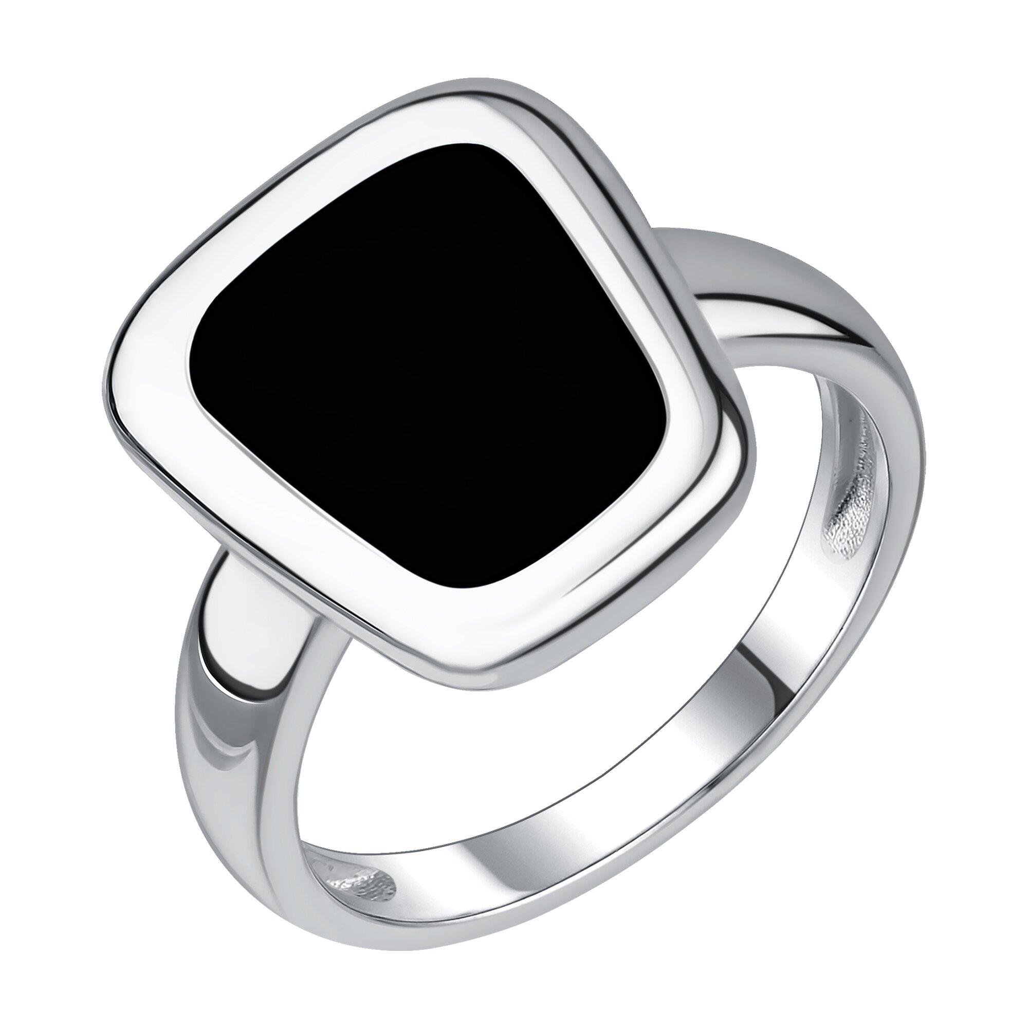 Кольцо, серебро, 925 проба, родирование, эмаль