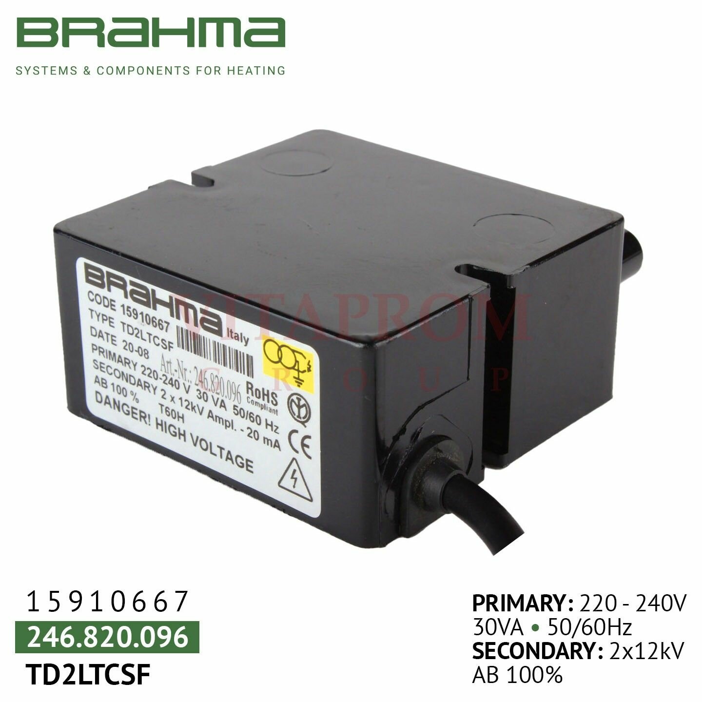 Трансформатор Brahma TD2LTCSF, 15910667 — фото 1