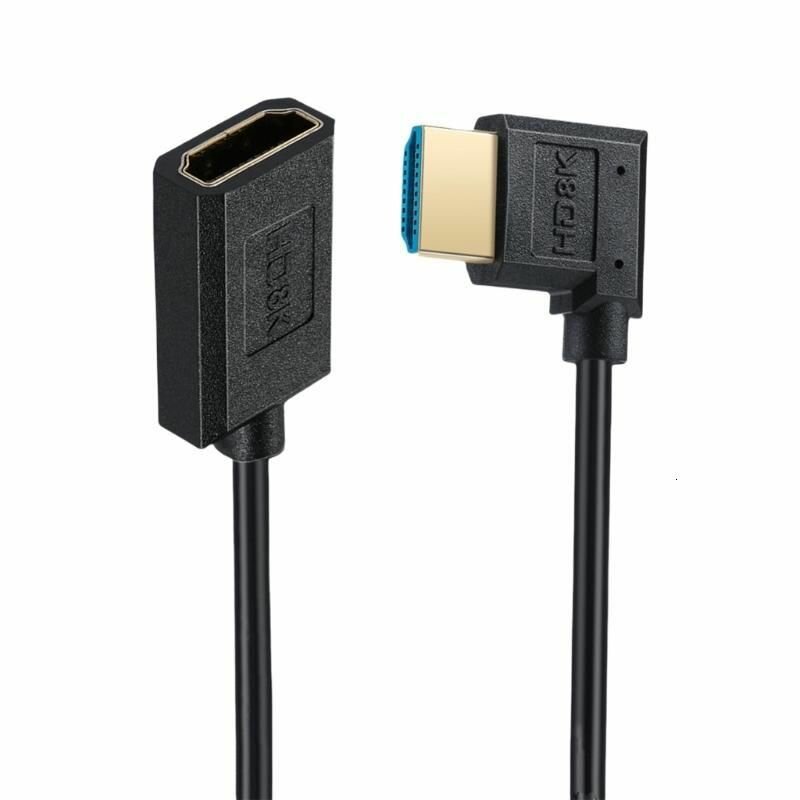 Версия 2.1 Кабель-адаптер HDMI от мужчины к женщине 0,3 метра-правый изгиб