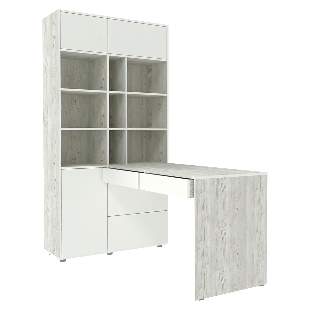 Стол письменный со стеллажом 1000 Винтерберг Белый