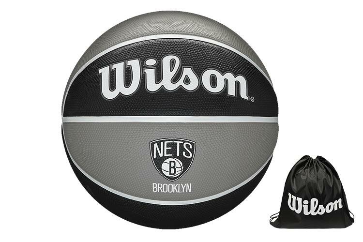 Баскетбольный мяч Wilson NBA Series резиновый, черно-серый, размер 7, для тренировок, цвет: multicol